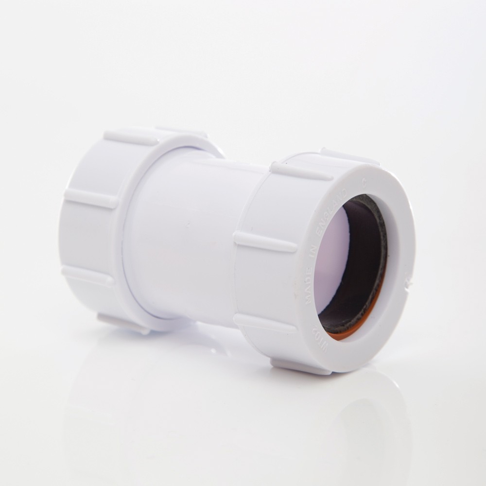32mm Universal Compression Straight Connector White REF WC07