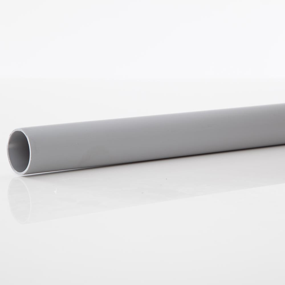 40mm x 3MTR Push-fit Waste Pipe Grey REF WP02