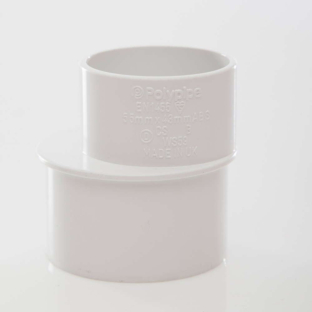 50mm-40mm ABS Reducer White REF WS40