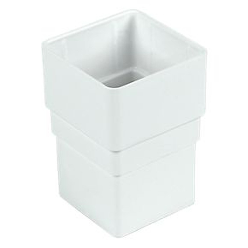 65mm Square Downpipe Connector White REF RSS1
