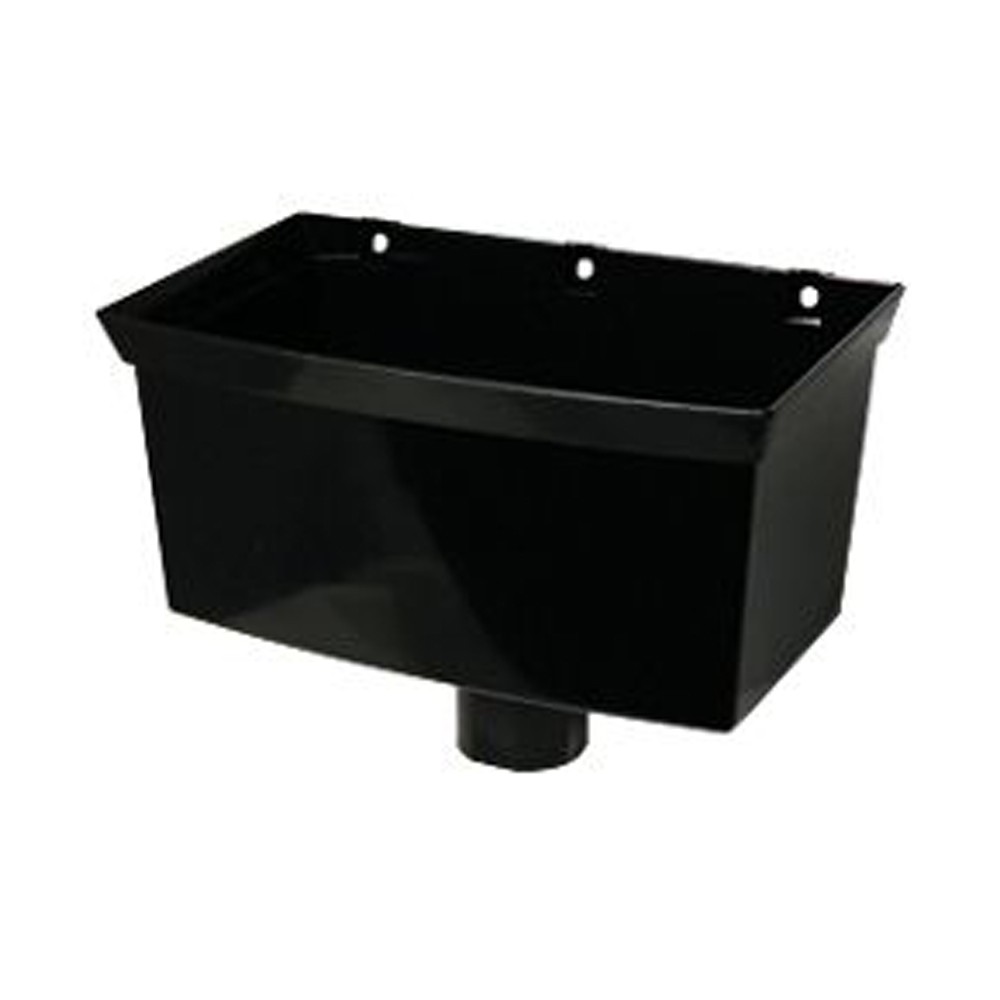 68mm Round Downpipe Hopper Head Black REF RHS1