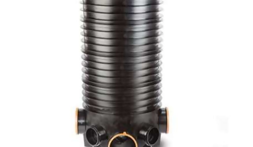 ICDB1 460mm Dia x 1060mm Deep Chamber c/w 2 x 150mm (Polysewer) 90 Deg ...