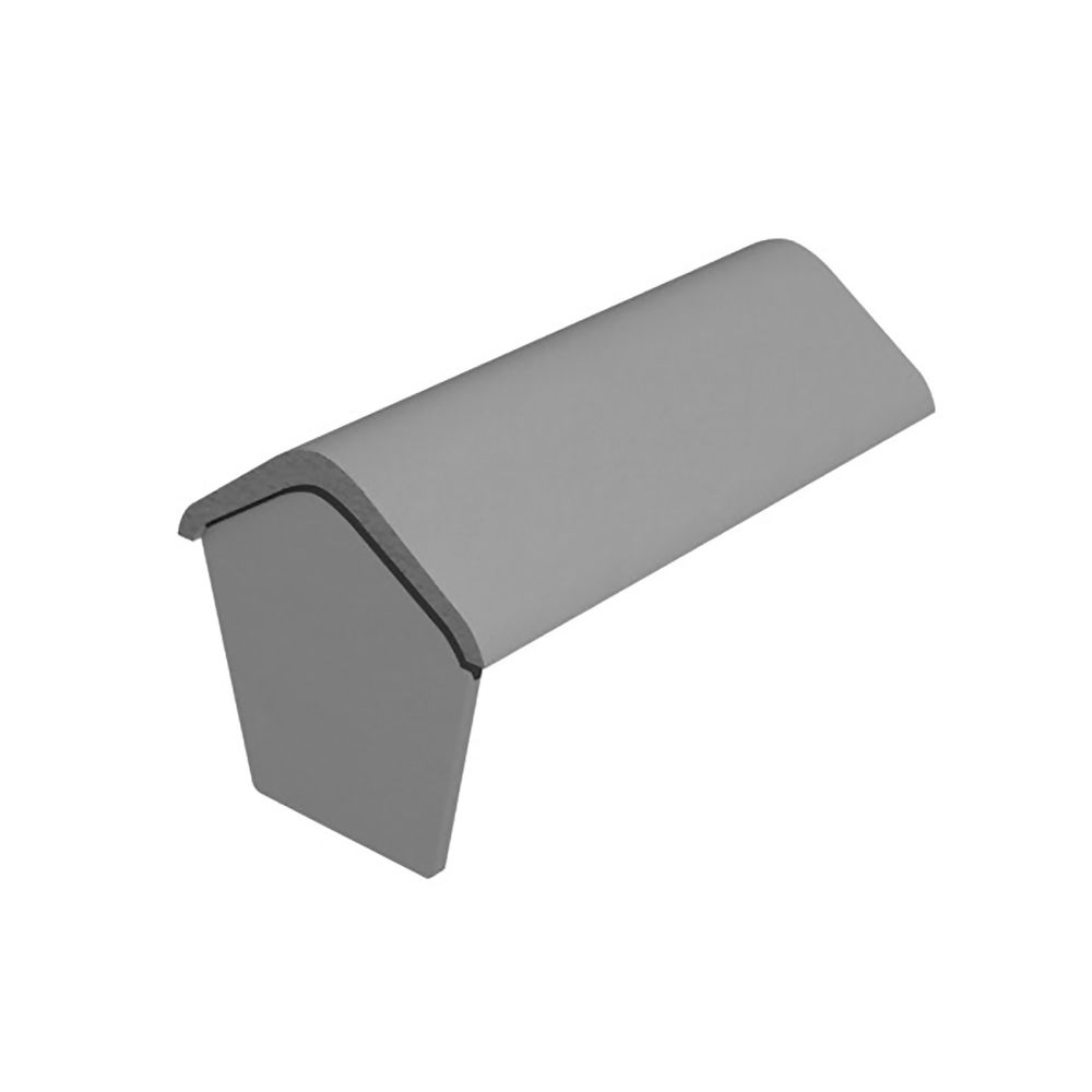 Marley Modern Ridge Block End Smooth Grey