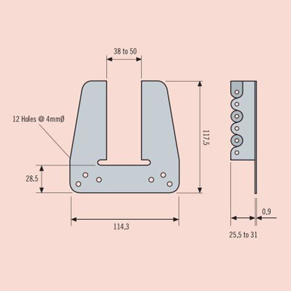 Truss Clip 38mm Ref CTC38